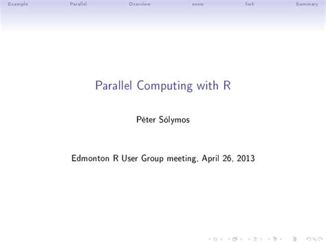 Parallel Computing With R Ppt