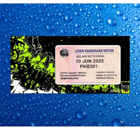 Car Roadtax Sticker Small Size Sticker 2024 Cukai Jalan 2024 Roadtax