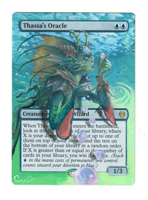 Thassas Oracle Altered Full Art Mtg Magic Commander Cedh Etsy Uk