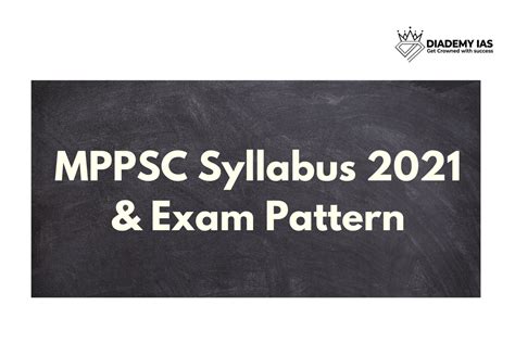 Mppsc Syllabus 2021 And New Exam Pattern Diademy Ias