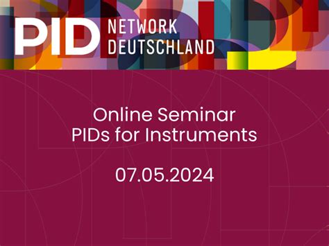 Online Seminar On Pids For Instruments Pid Network