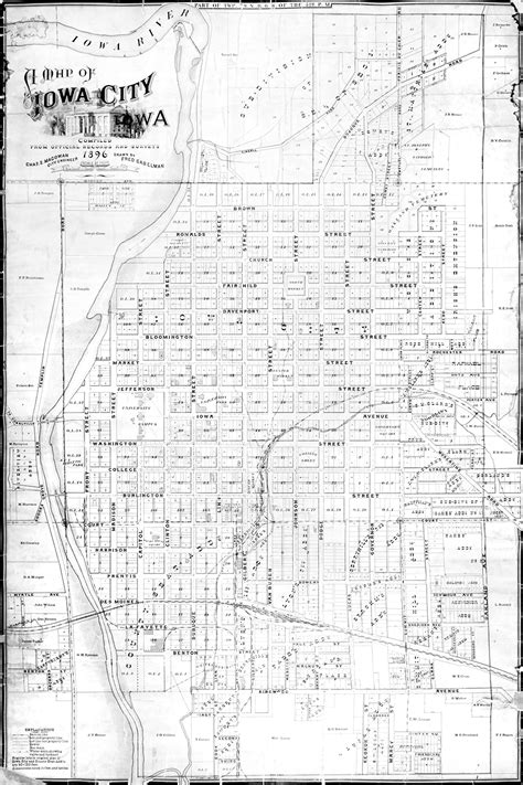 Historical Maps Collection A Map Of Iowa City Iowa Iowa City Public Library