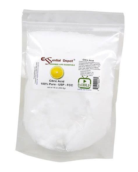 Citric Acid Powder 1 Lb Usa Made Non Gmo Anhydrous Usp Nffcc