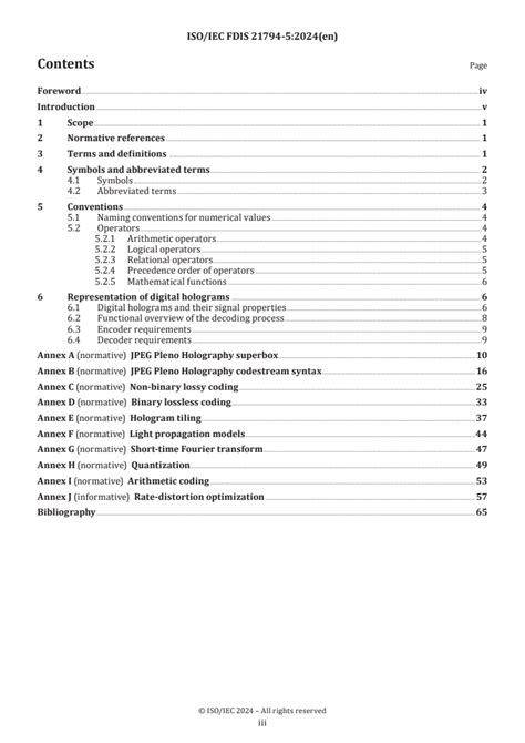 Isoiec 21794 5 Information Technology — Plenoptic Image Coding