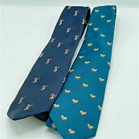 Vintage Cape Code And Excello Tennis Ties Usa Silk And Po Gem