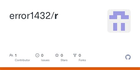 GitHub Error R