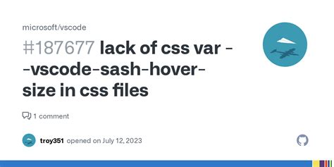 Lack Of Css Var Vscode Sash Hover Size In Css Files · Issue 187677