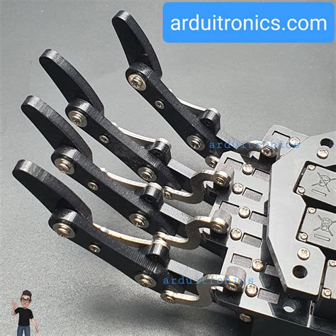 Robot Hand Left Kit ประกอบให้แล้วพร้อมใช้ Arduino Raspberry Pi