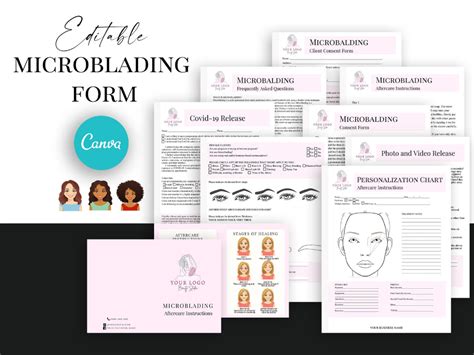 Microblading Client And Consent Form Template Editable Microblading
