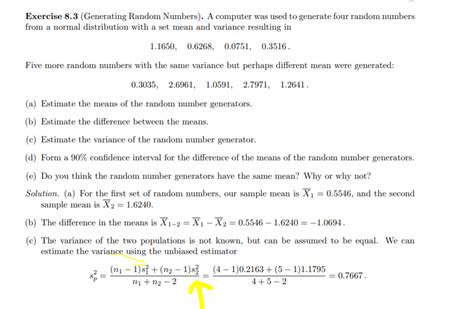 Solved Exercise 83 Generating Random Numbers A Computer