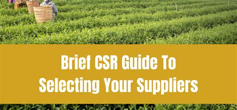 Csr Guide Selecting Your Suppliers Etika