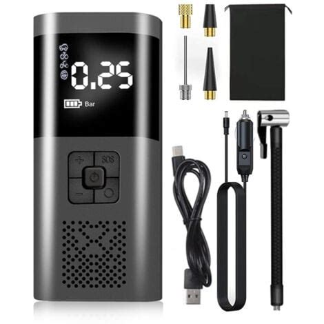 Compresseur d air portable pour gonfleur de pneus pompe à air sans fil