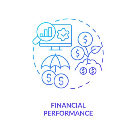 Financial Performance Blue Gradient Concept Icon Startup Revenue Business Productivity Income