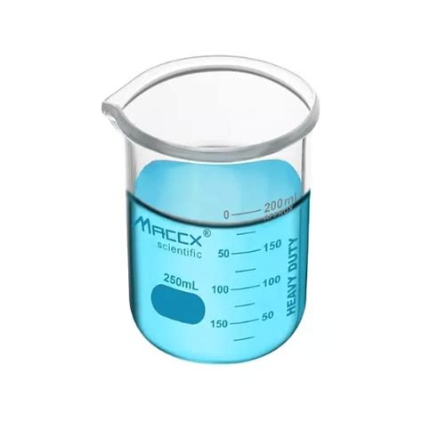 Vaso De Precipitado De Vidrio B3 3 Beaker De 250 Ml Maccx MercadoLibre