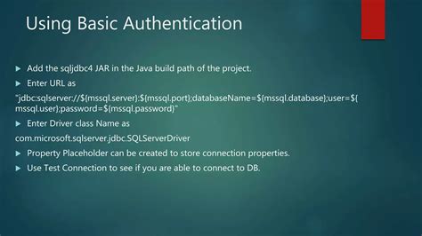 Mule Esb Connecting To Ms Sql Db Pptx