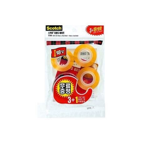 스카치 다용도테이프 550 18mm X 30m 본품1 리필3롤 홈플러스 택배배송