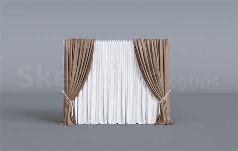 10754 Free Sketchup Curtain Model Download Sketchup Models For Free