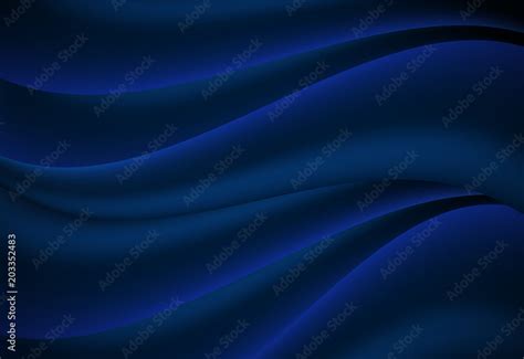 Navy Blue Abstract Curve And Wavy Vector Background Stock Vector Adobe Stock