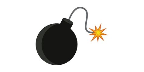 Bomba Con Mecha Ardiente Ilustración Vectorial Plana Bomba En Estilo