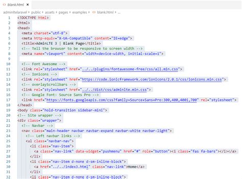 Penggunaan Template Admin Lte Pada Laravel 8