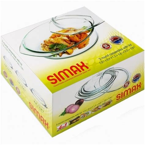 Комплект стъклени тенджери за готвене 6 части Classic Simax 301 цена от 70 90 лв в Levon