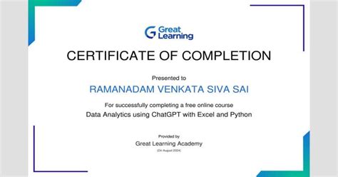 venkata siva sai ramanadam on linkedin data analytics using chatgpt with excel and python