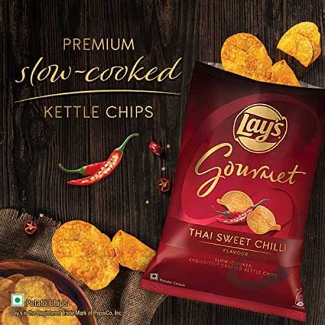 Lay’s Gourmet Kettle Chips 55g, Thai Sweet Chilli flavour, Premium Slow ...