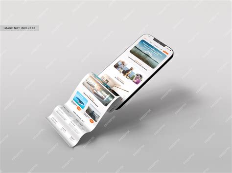 Premium Psd Long Scroll Extended Screen Smartphone Mockup