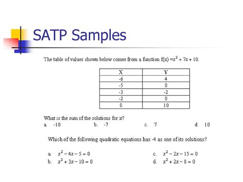 Satp Samples Ppt Download