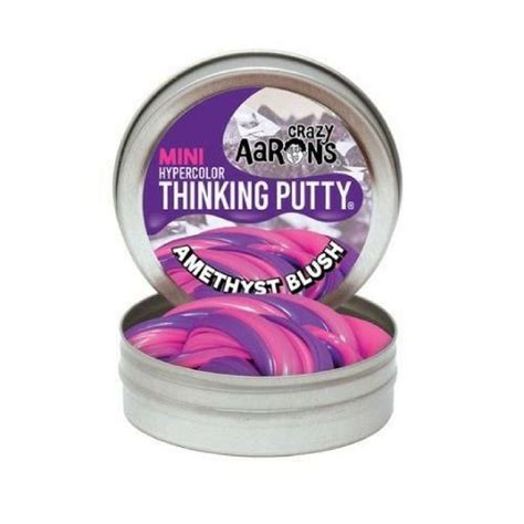 Crazy Aarons Thinking Putty Heat Sensitive Amethyst Blush Mini Tin