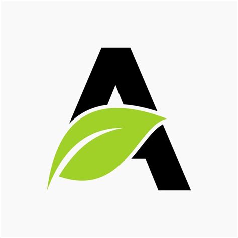 Premium Vector Eco Leaf Logo On Letter A Concept With Bio Leaf Icon