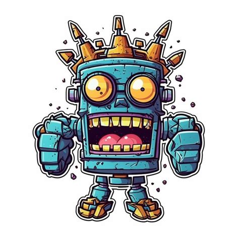 Premium Ai Image A Cartoon Robot With A Big Smile On His Face
