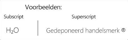 Tekst Opmaken Als Superscript Of Subscript In Word Microsoft