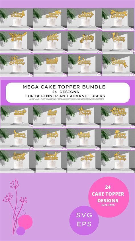 Cake Toppers Svg Bundle