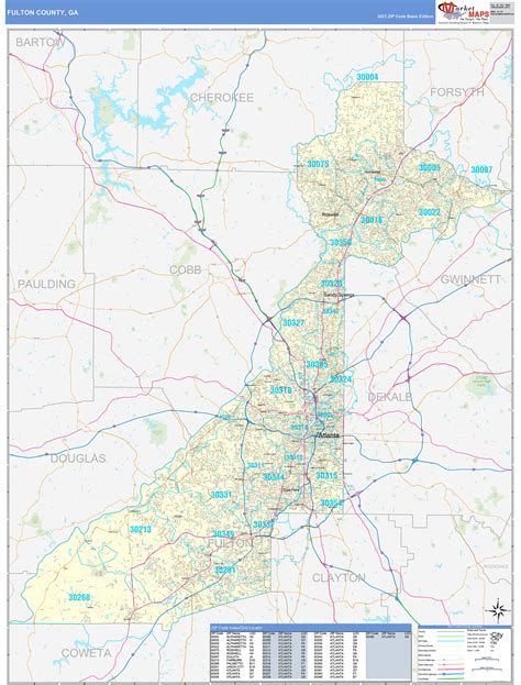 Fulton County Ga Map Map Worksheets