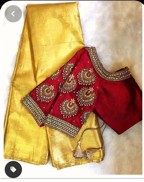 Buy Maroon Pattu Silk Maggam Blouse With Embroidery Kundan Pearls Work
