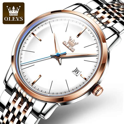 Original OLEVS Mechnical Watches For Men Auto Date Simple Classic