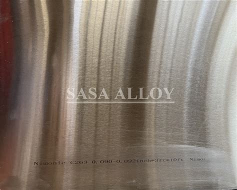 Nimonic Alloy C263 Sheet Plate Sasa Alloy Co Ltd