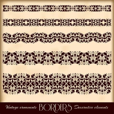 빈티지 테두리 장식 요소 벡터 Eps Uidownload