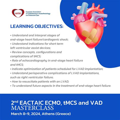 Ecmo Lvad Eactaicmasterclass Eactaic European Association Of
