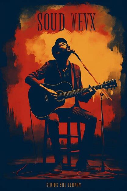 Premium Photo Poster Design Of Indie Singer Solo Acoustic Performance