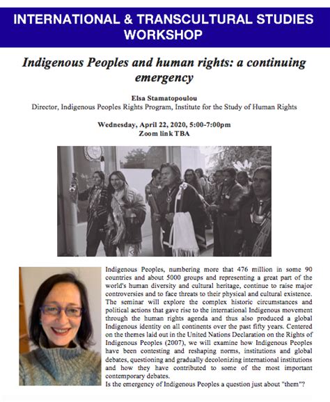 Indigenous Peoples And Human Rights A Continuing Emergency Institute