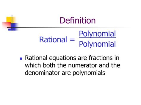 Introduction To Rational Equations Ppt Download
