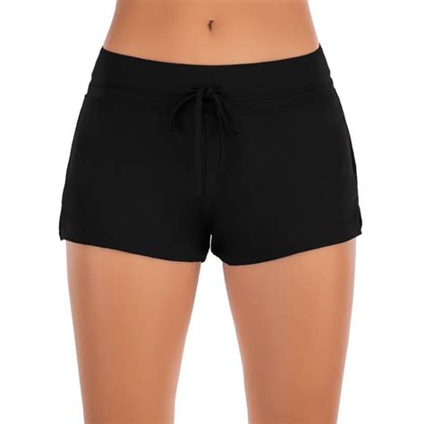 Plus Size High Waist Swim Bottoms For Women Ladies Swim Shorts Bikini