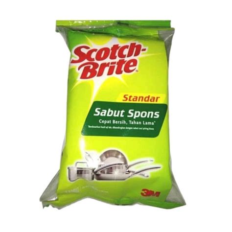 Jual 3M Scotch Brite Spoons Sabut Spon Sponge Busa Hijau Kuning Cuci