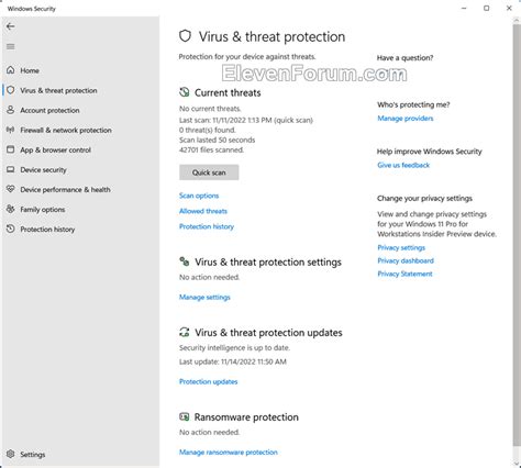 Hide Or Show Virus And Threat Protection Page In Windows Security