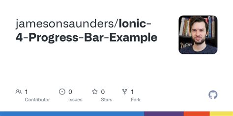 GitHub Jamesonsaunders Ionic Progress Bar Example