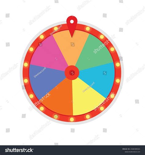 Lucky Spin Wheel Illustration Design Stock Vector Royalty Free