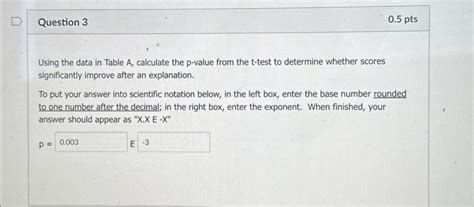 Solved Use The Data Below To Answer The Questions In Part Chegg Com