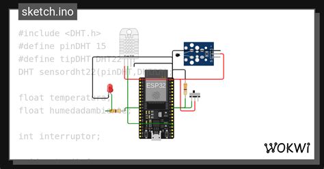 Proyecto Esp32 Sensores Dht22 Wokwi Esp32 Stm32 Arduino Simulator